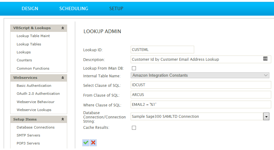 Lookups setup | IMan User Guide | Realisable