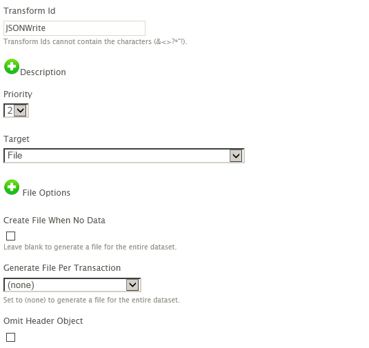JSON writer | IMan User Guide | Realisable