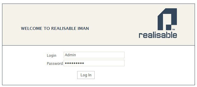 Login | IMan User Guide | Realisable