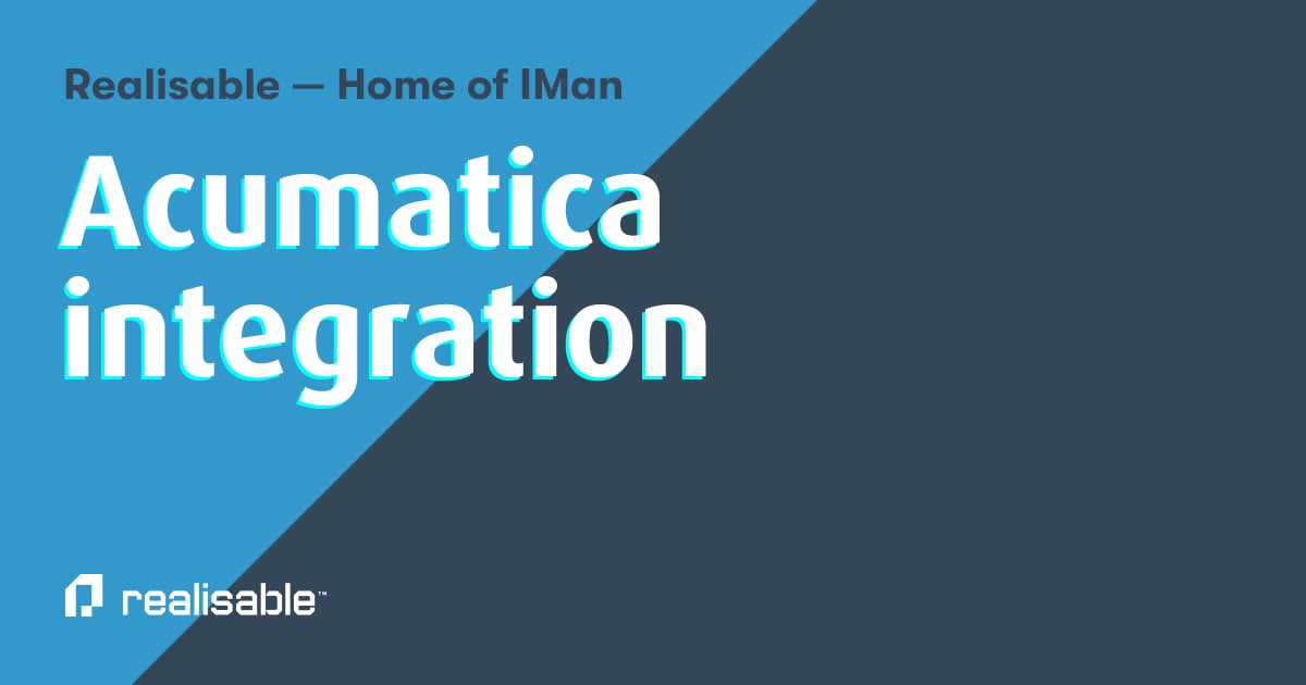 Acumatica Integration | IMan Connectors | Realisable