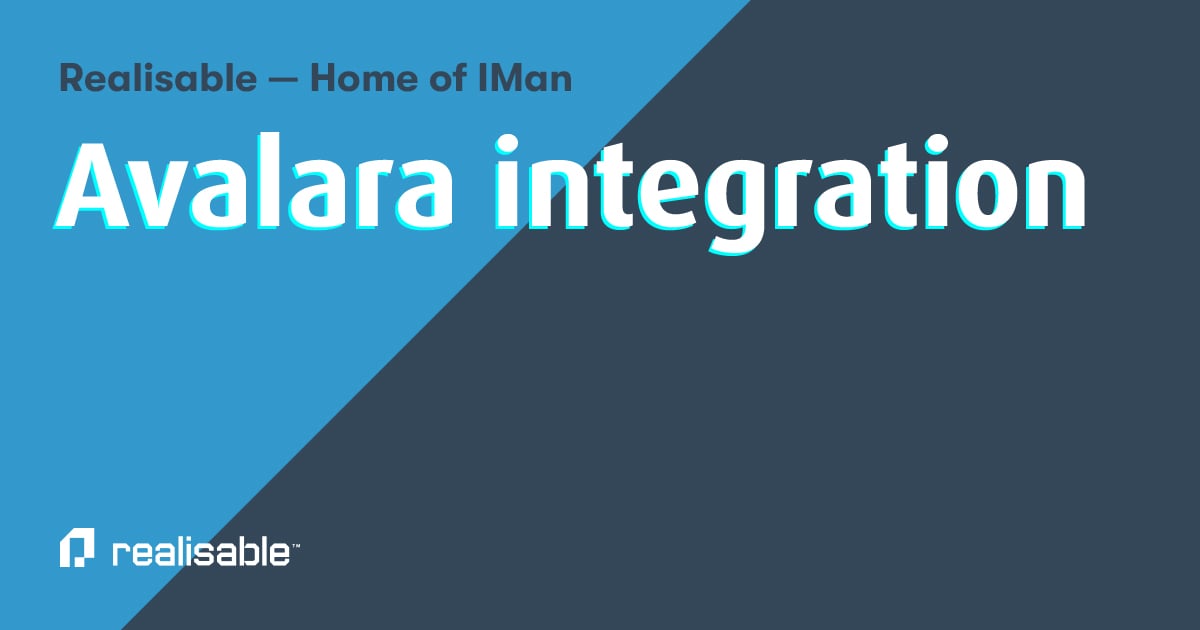 Avalara Integration | IMan Connectors | Realisable